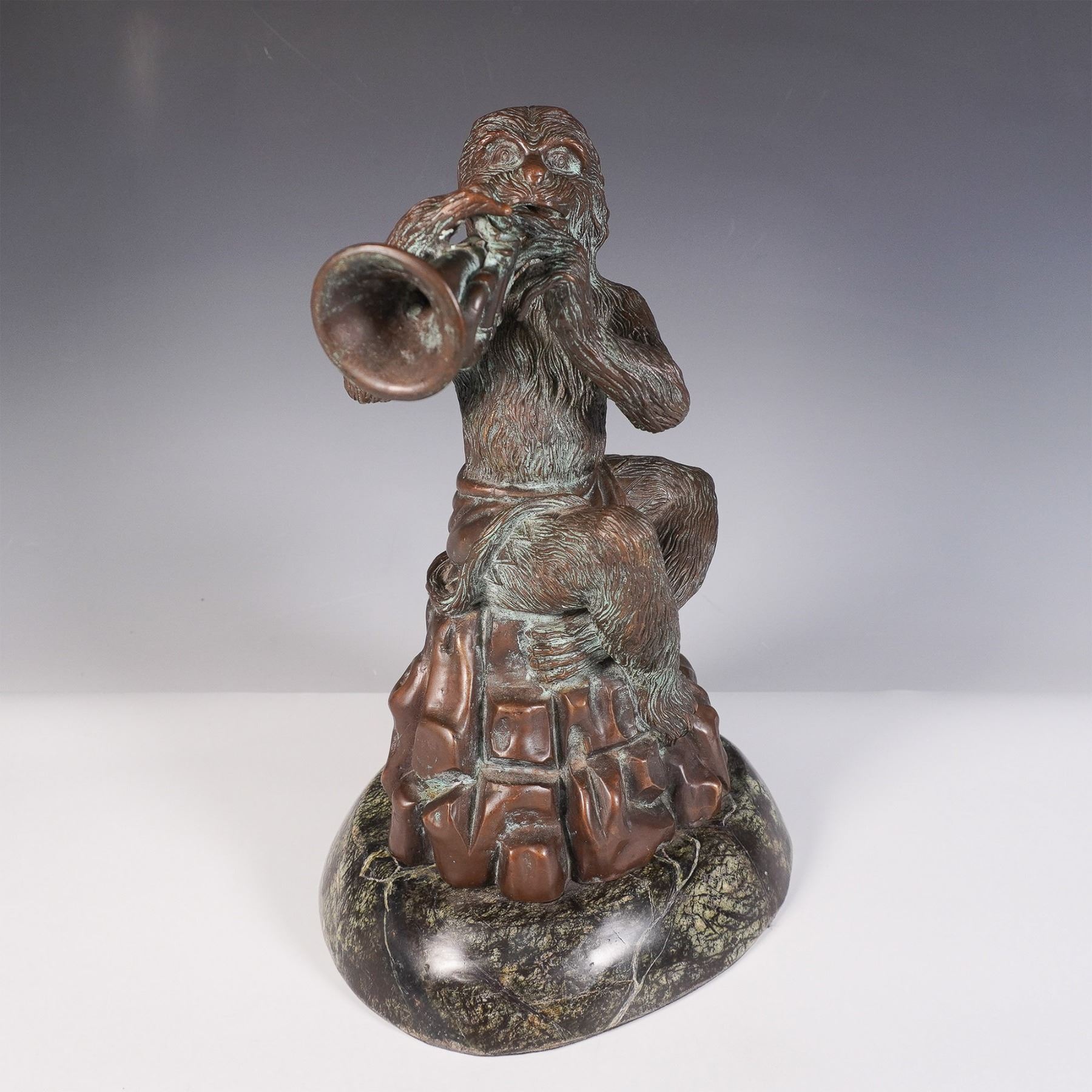 Theodore and Alexander Bronze Monkey Musician Sculpture