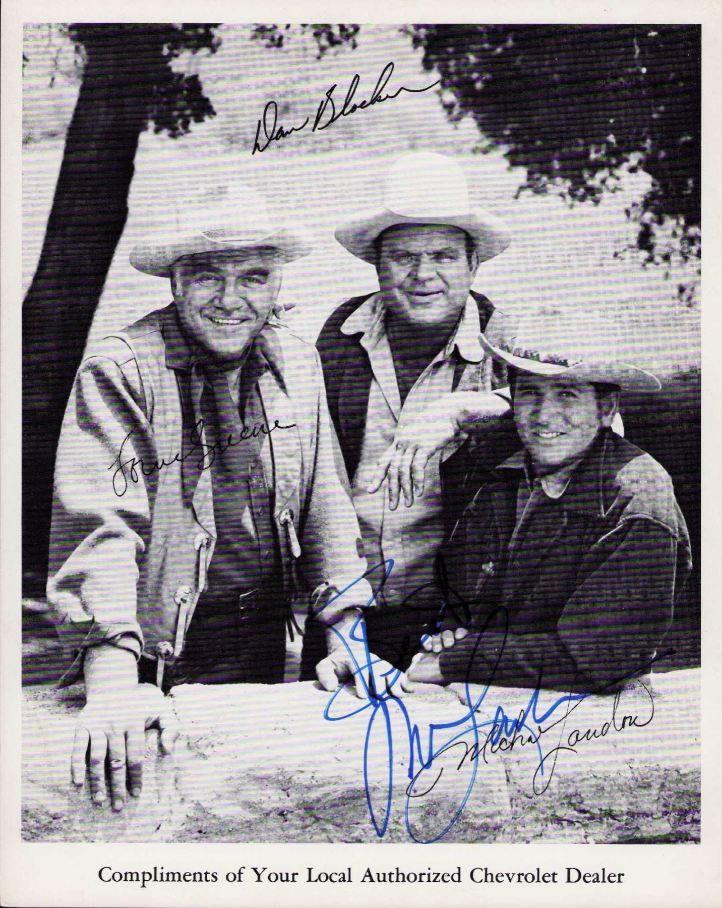 Michael Landon signed photo Bonanza