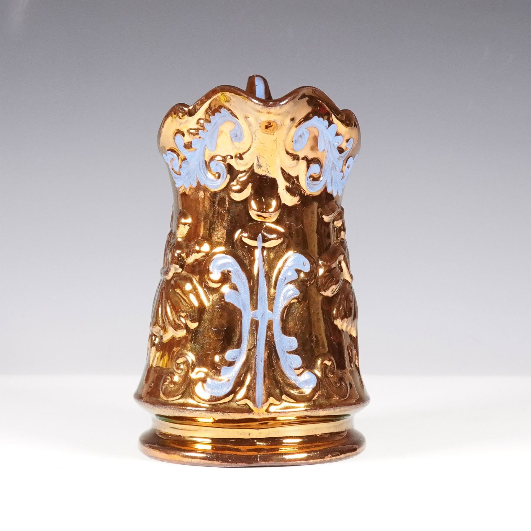 English Copper Luster Jug, Dancers