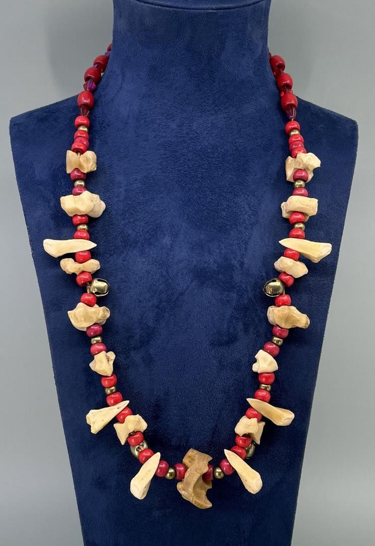 Native American Indian Bone Bead Necklace