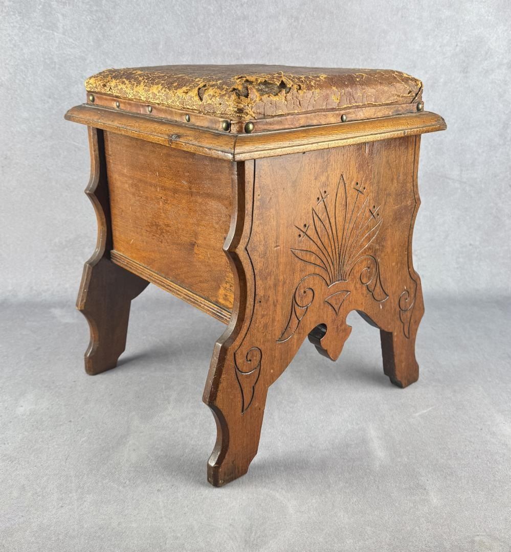 Victorian Eastlake Shoe Shine Stool