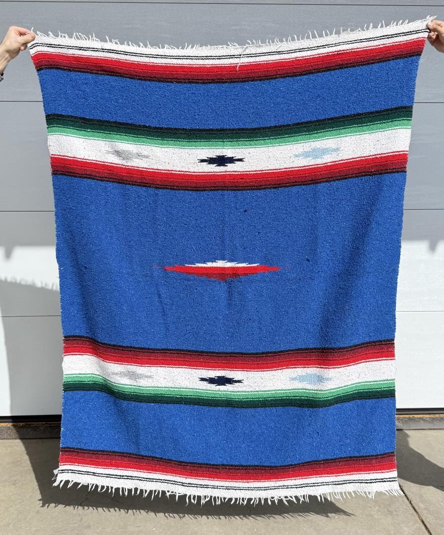 Mexican Wool Serape Saltillo Blanket