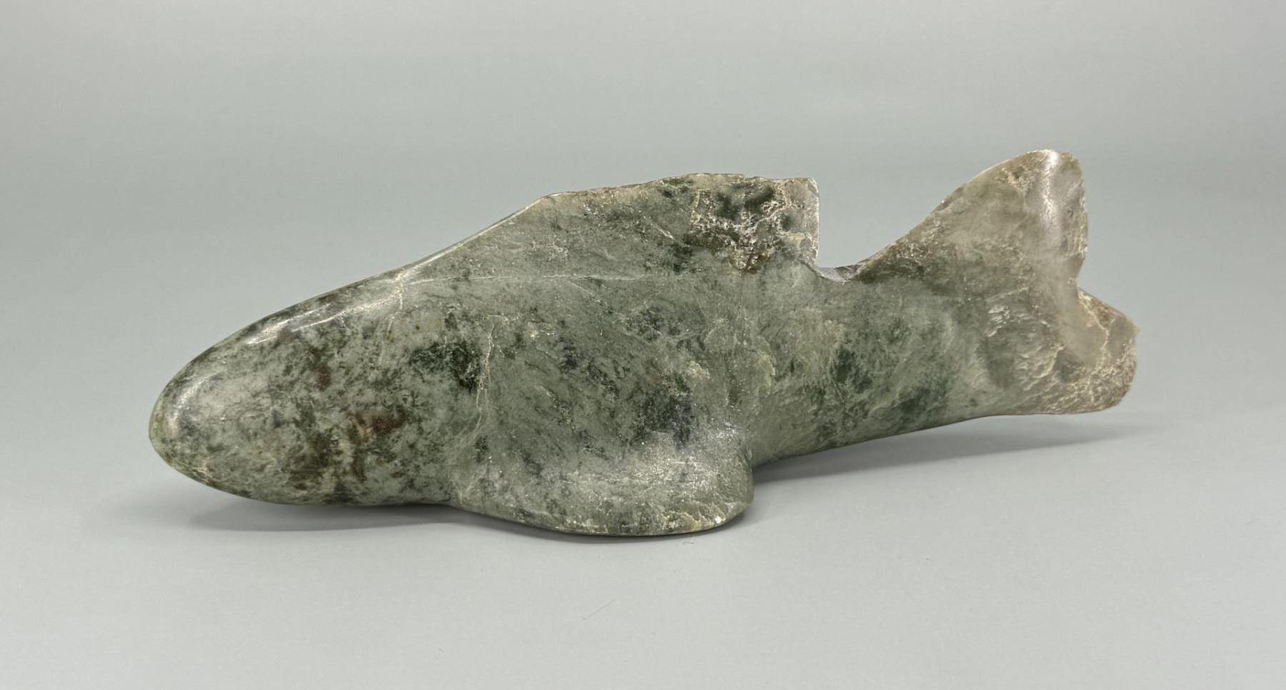 Cape Dorset Inuit Carved Soapstone Fish