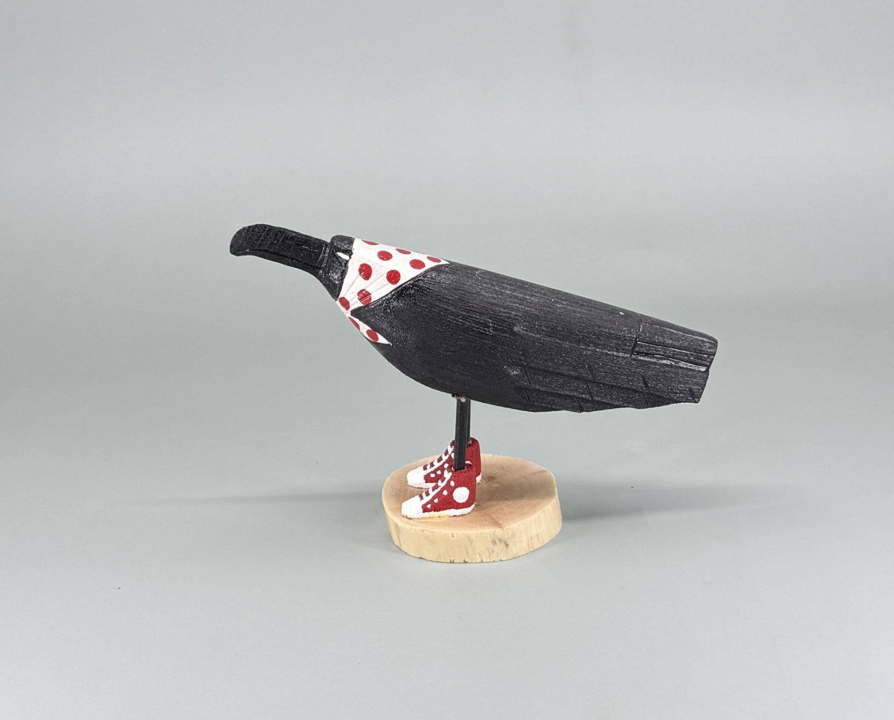Chandler Begaye Navajo Folk Art Wood Carving Raven