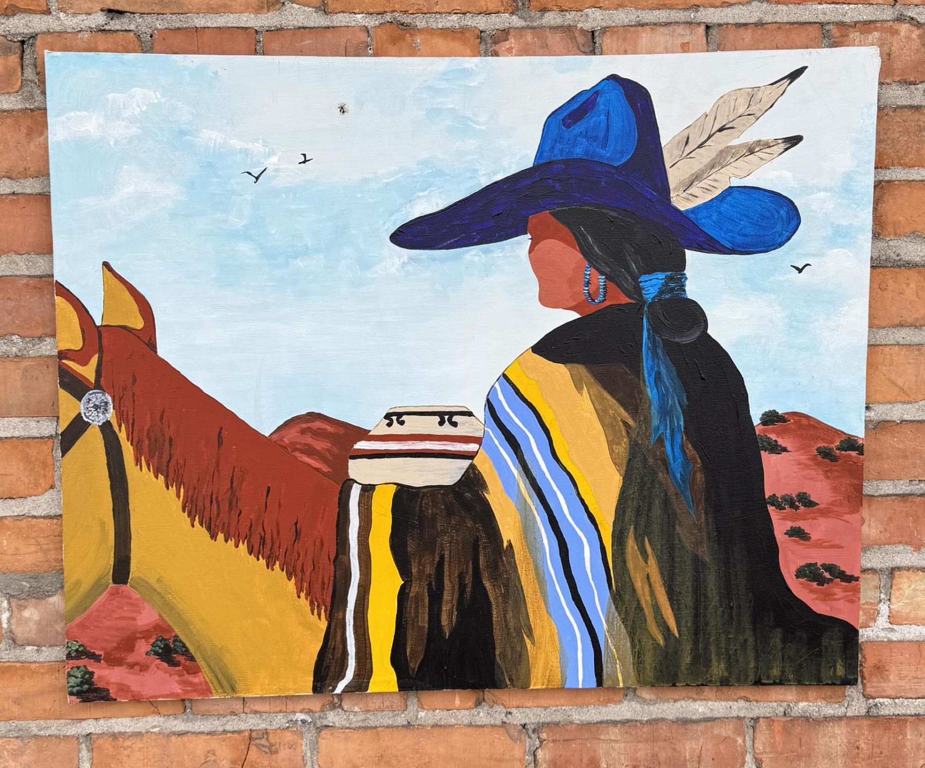 Native American Indian Oil Painting