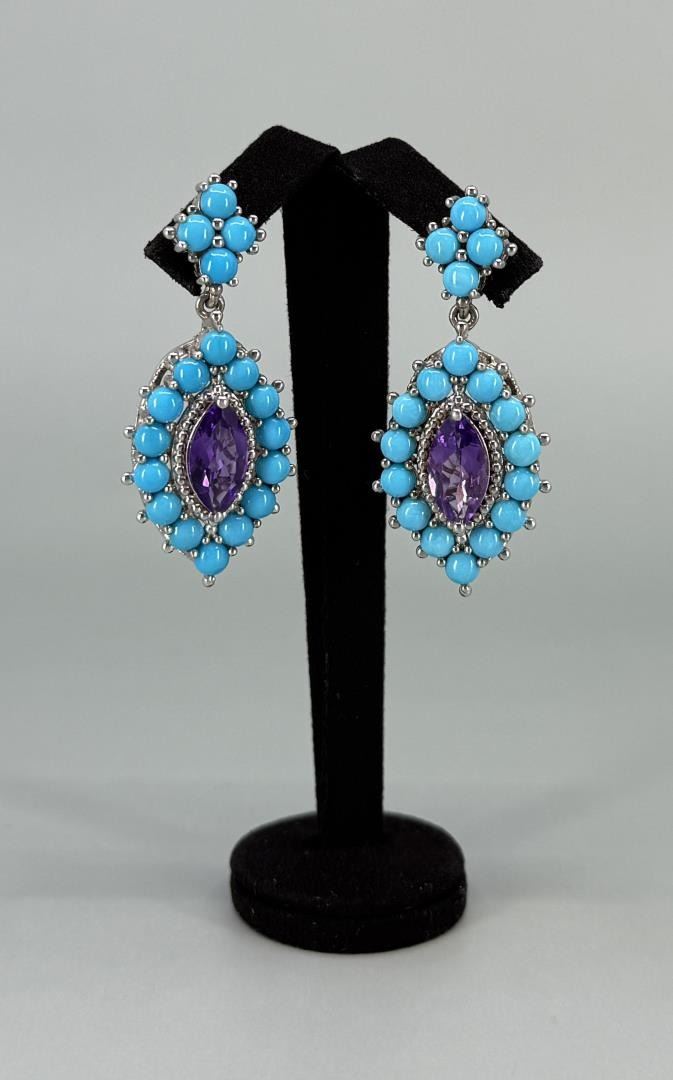 Dallas Prince Sterling Silver Amethyst Earrings