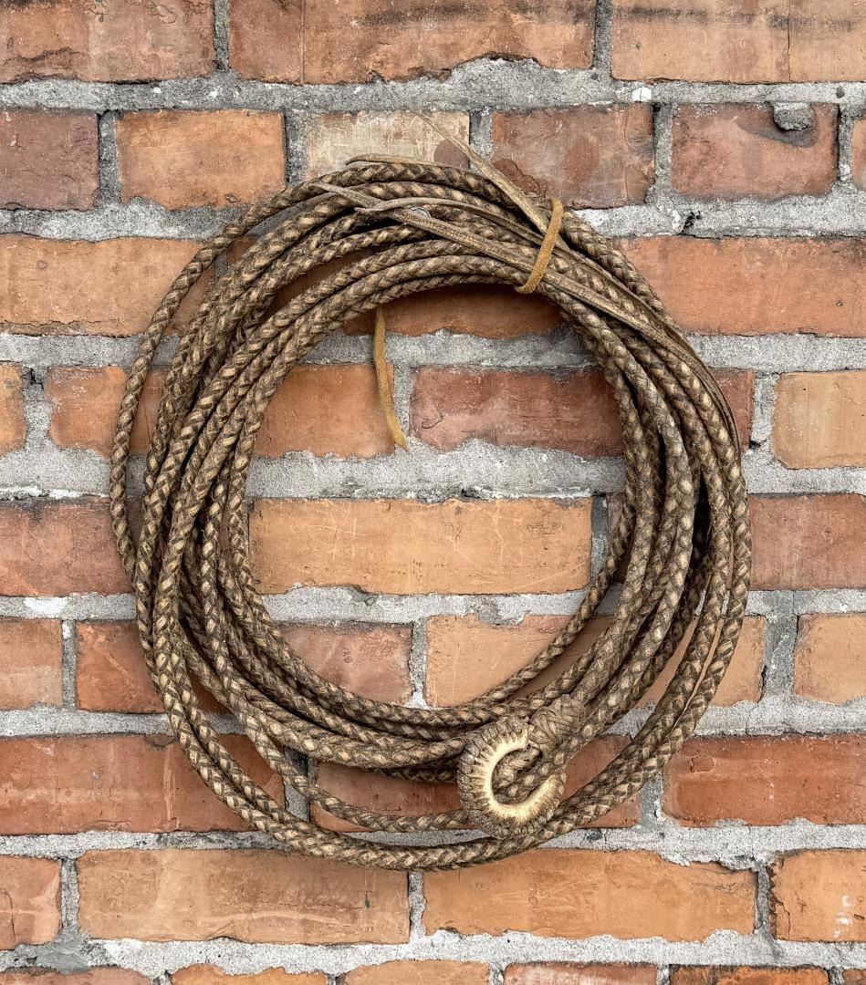 Montana Cowboy Braided Rawhide Leather Riata