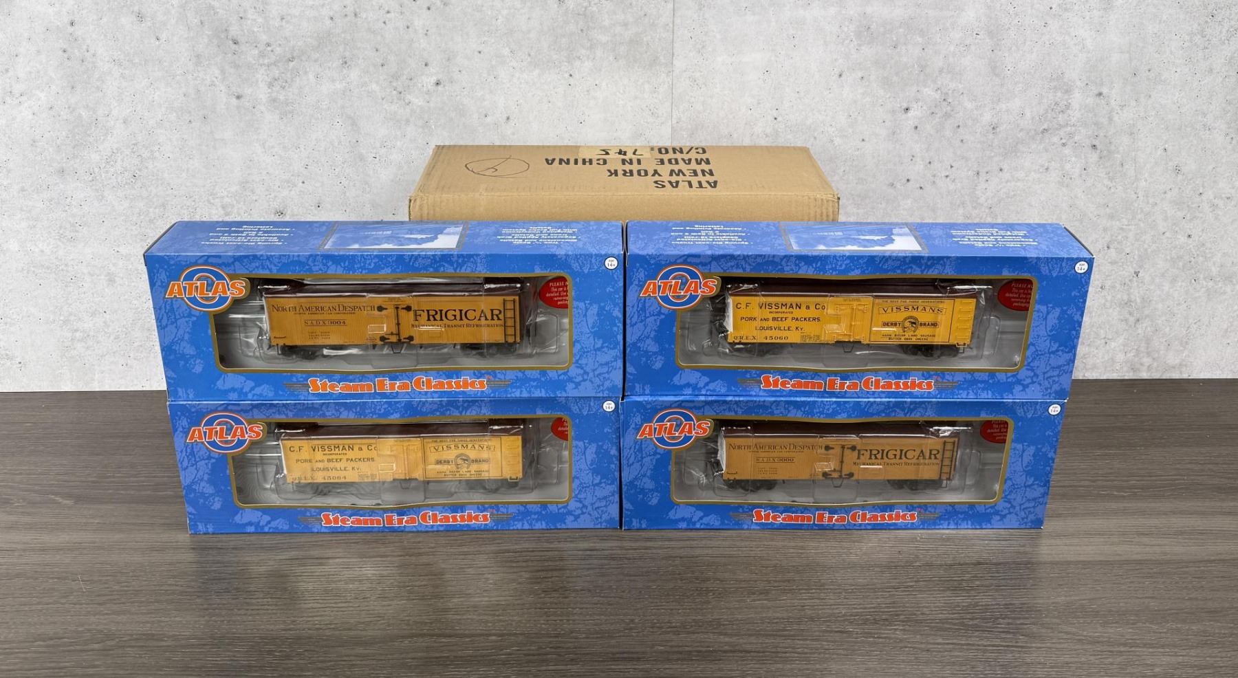 Atlas O Scale 36' Wood Reefer Train Cars