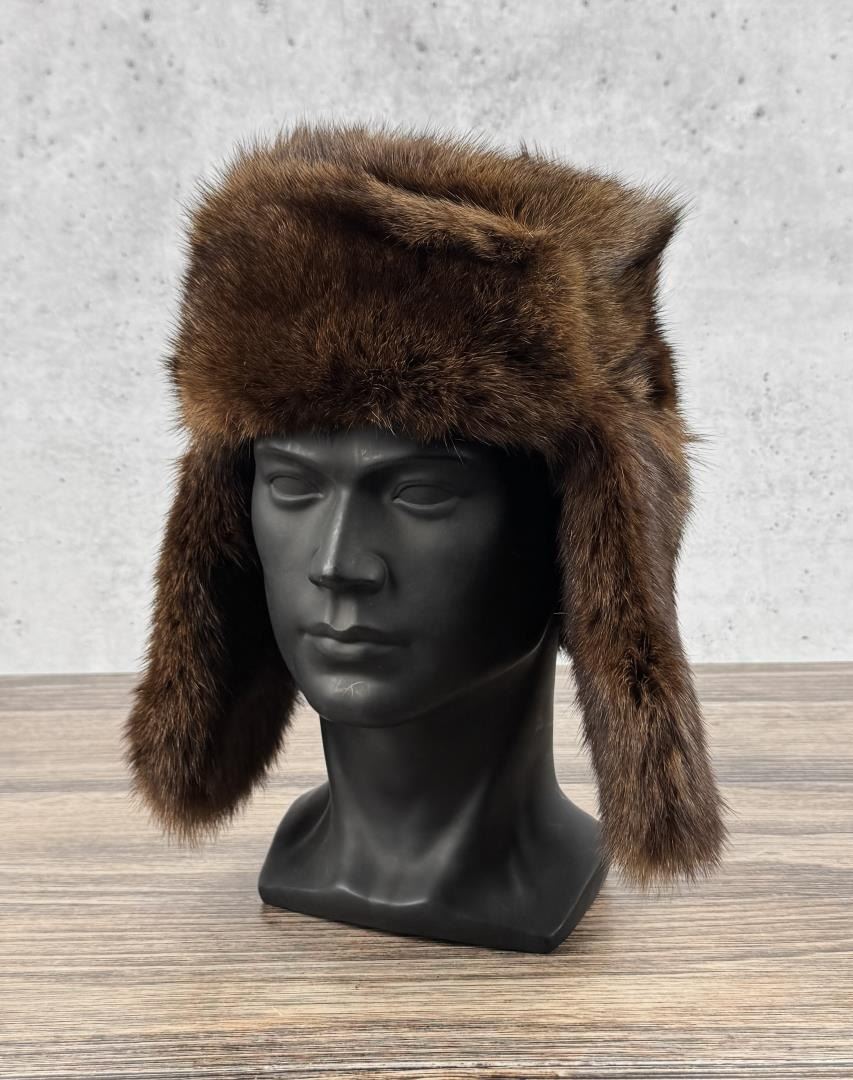 Russian Sable Fur Ushanka Trapper Hat