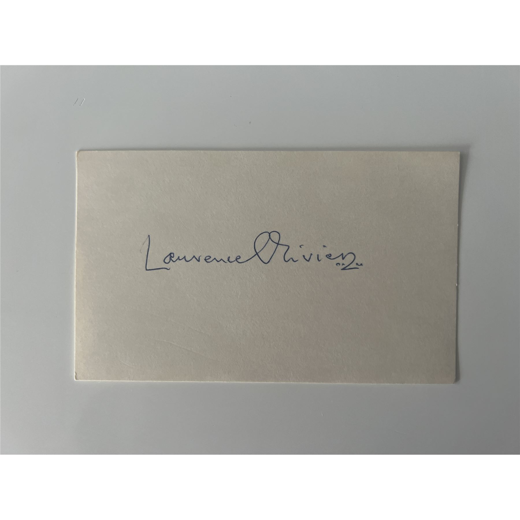 Sir Lawrence Olivier original signature