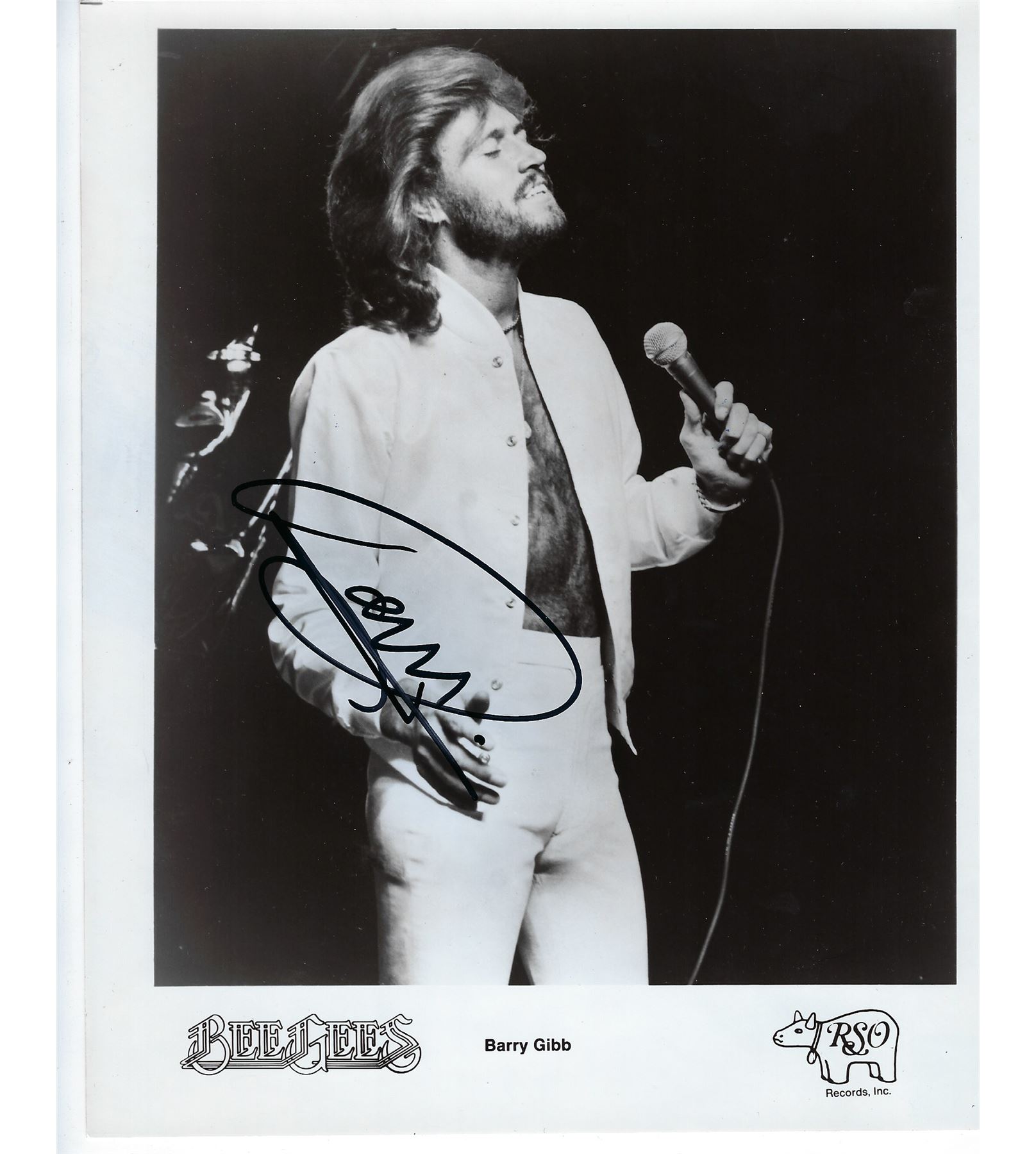 The Bee Gees Barry Gibb signed photo