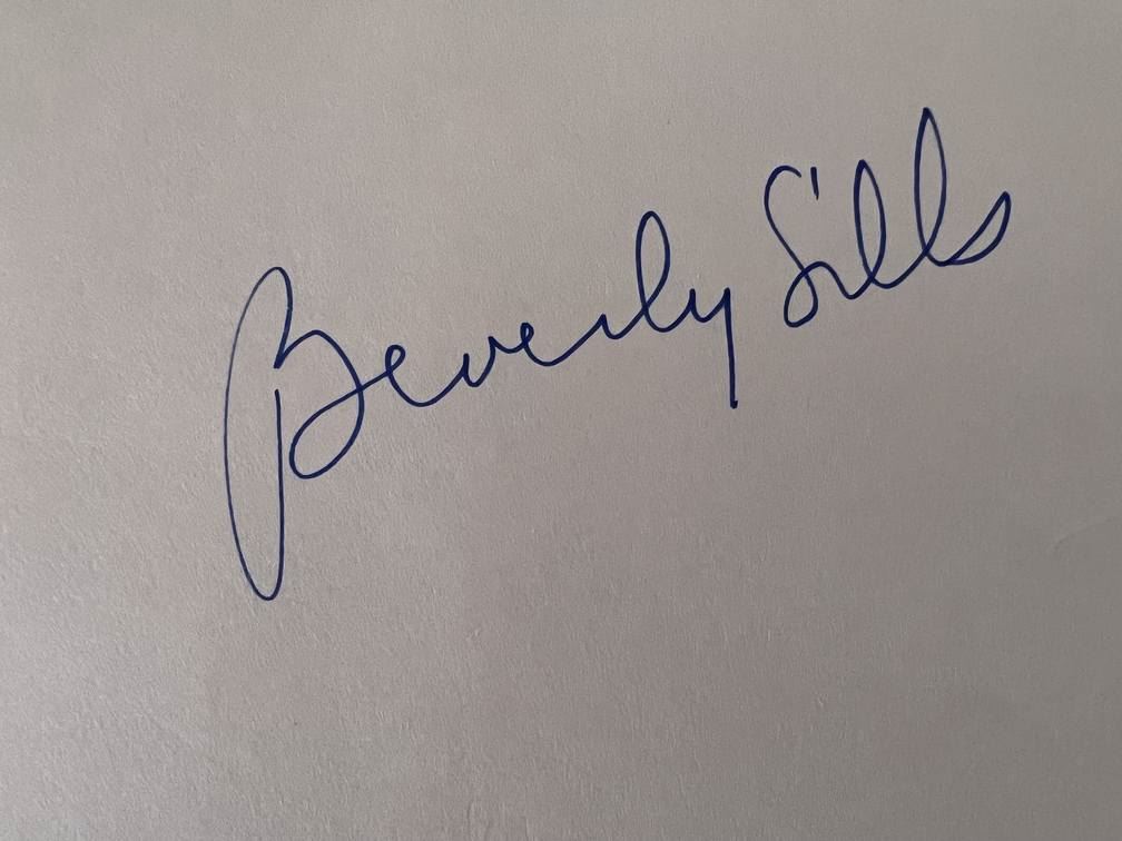 Actress Beverly Sills autograph
