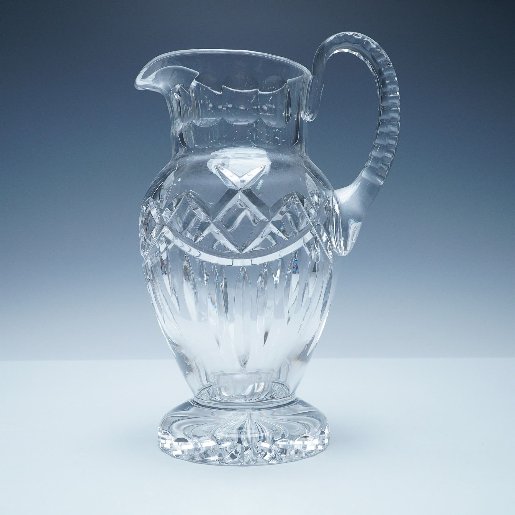 Tall Cut Crystal Water Pitcher