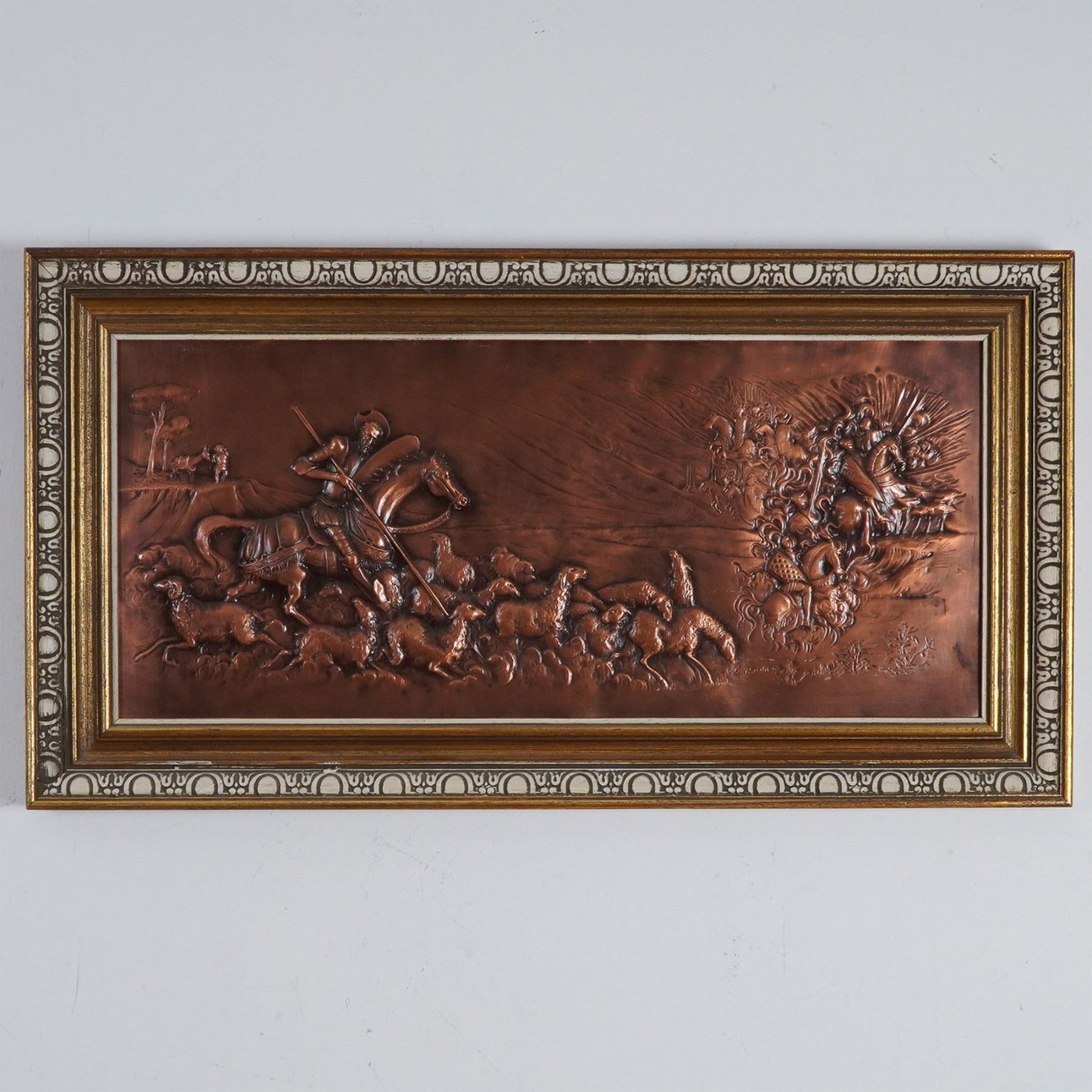 Embossed Copper Relief Panel, Don Quixote
