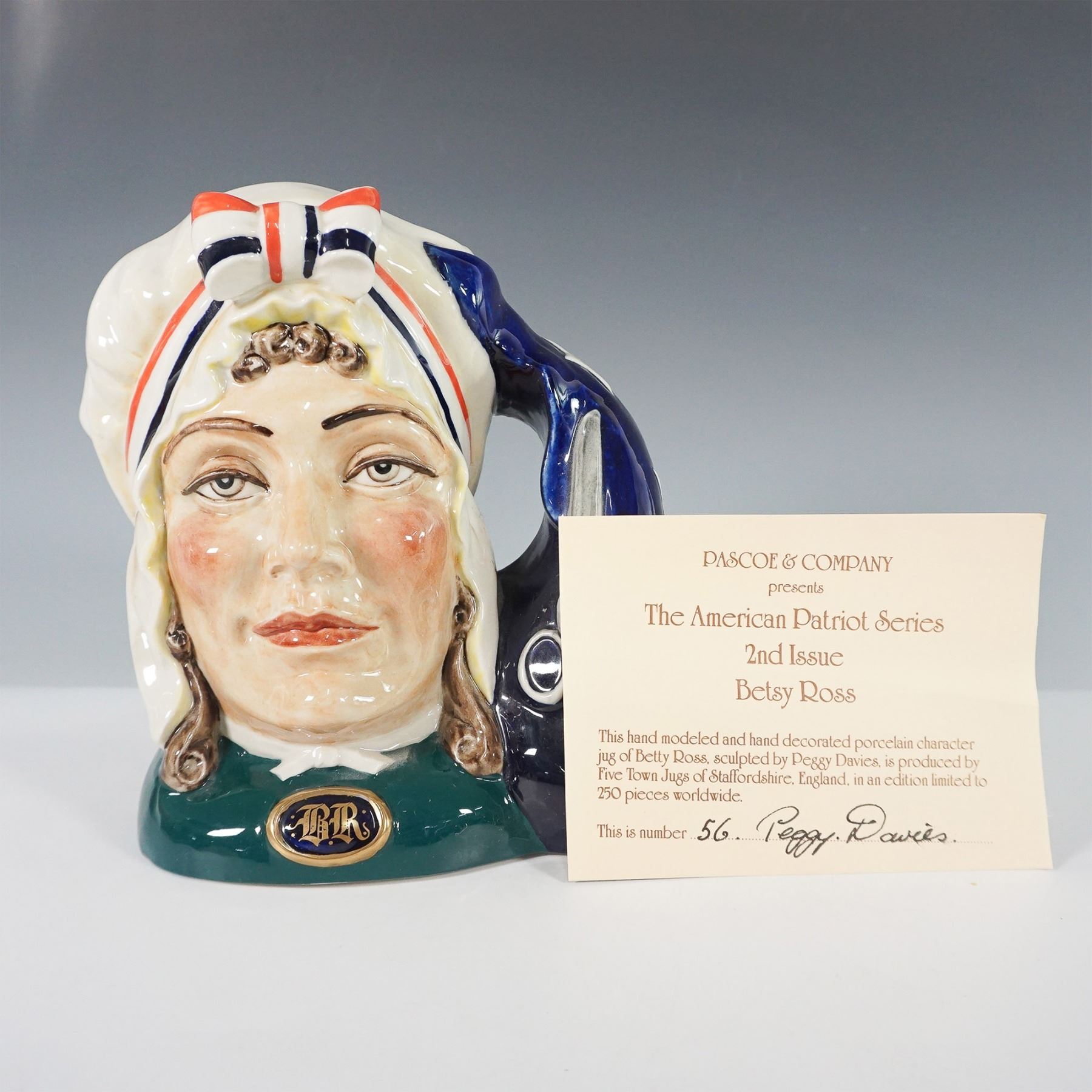 Pascoe & Company Betsy Ross Character Jug Limited Edition