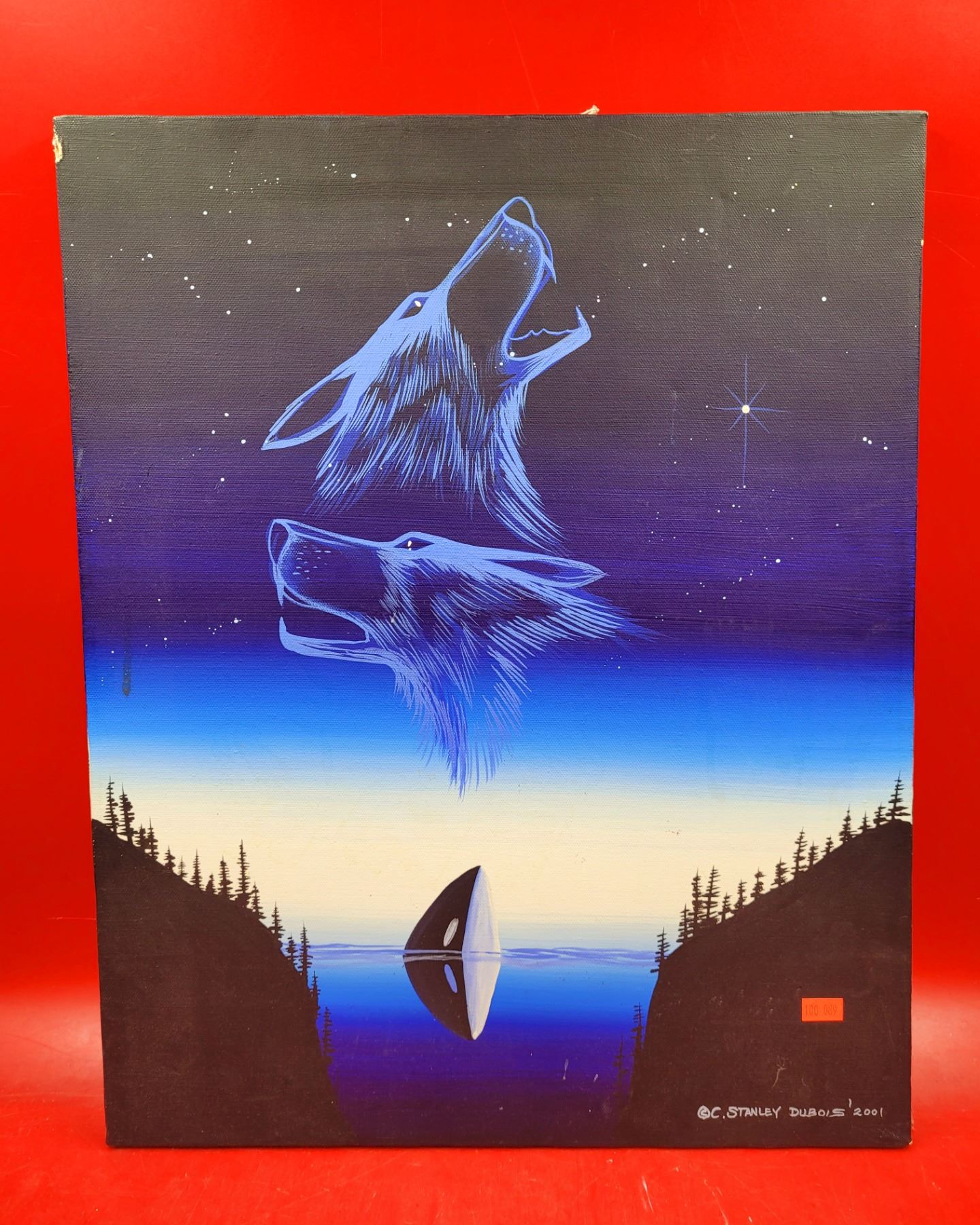 Wolf Spirit & Orca Painting by Stanley Dubois