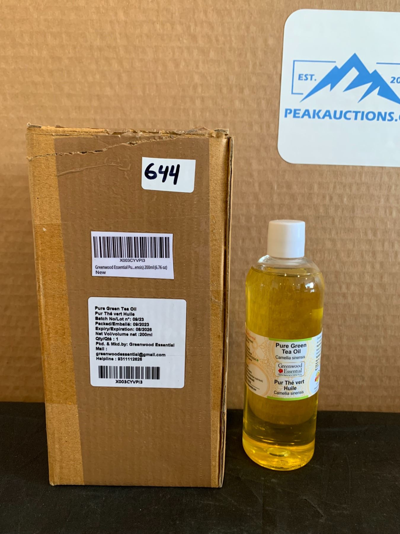 Greenwood Essential Pure Green Tea Oil Cold Pressed 200ml