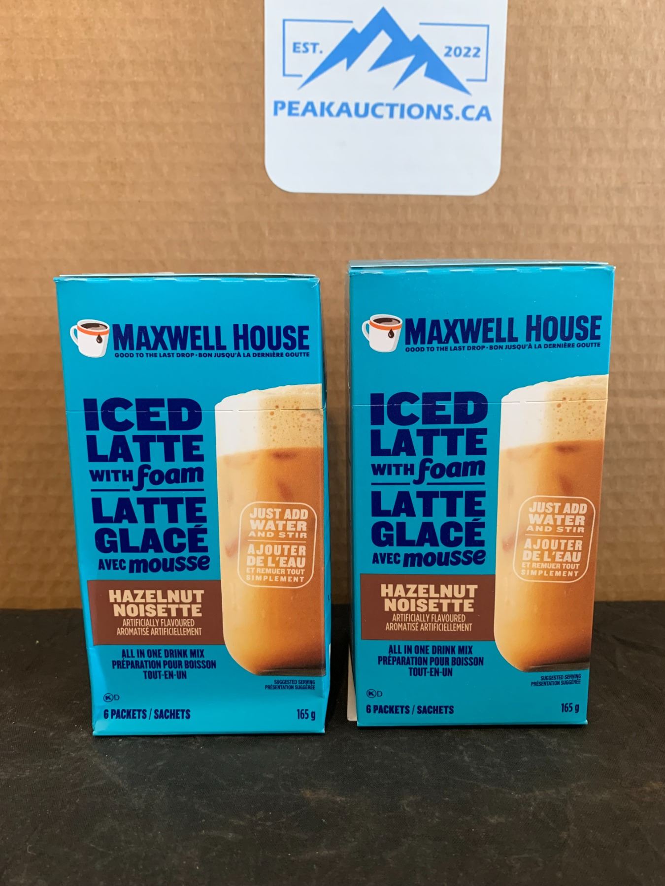 Lot of 2 Maxwell House Iced Latte With Foam Hazelnut All In One Drink 6 Pack Per