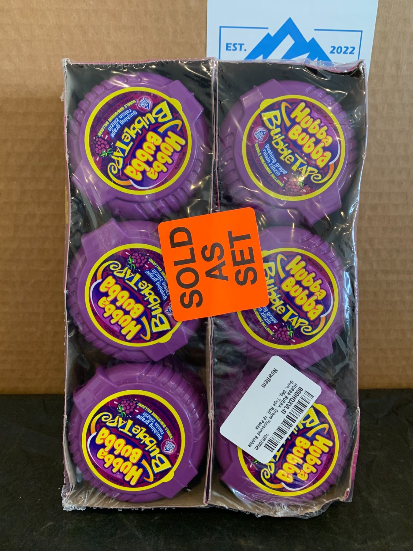 Hubba Bubba Grape Flavoured Bubble Gum Tape 12 Packs x 56g