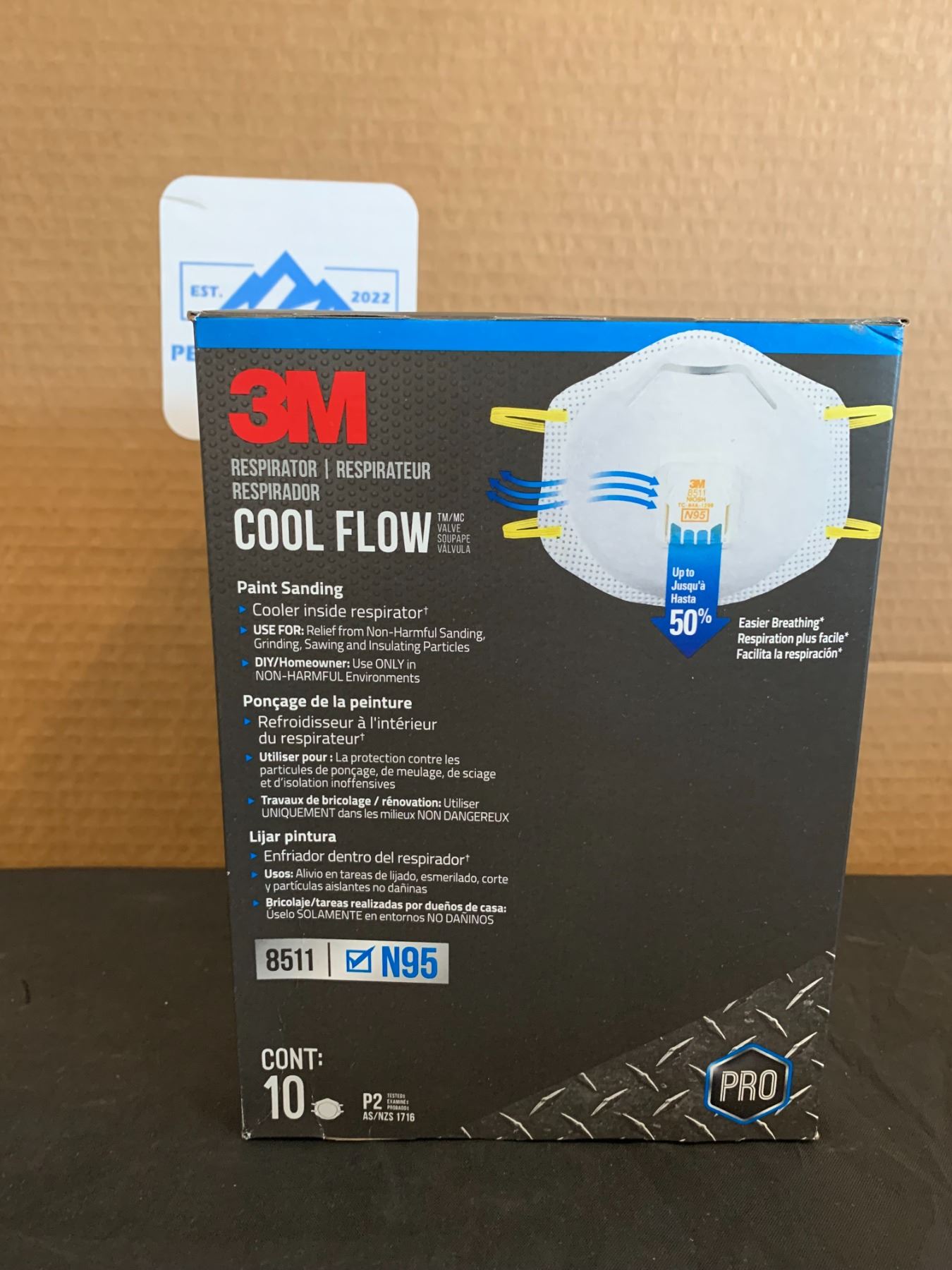 3M Cool Flow Respirator N95 Masks - 10 Pack