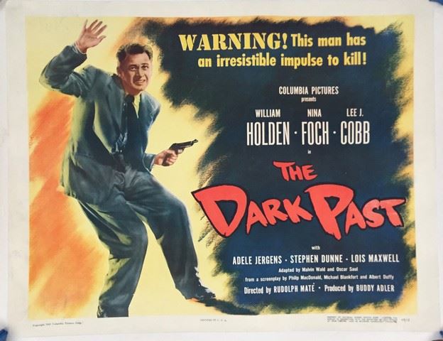 1948 Vintage The Dark Past Movie Poster