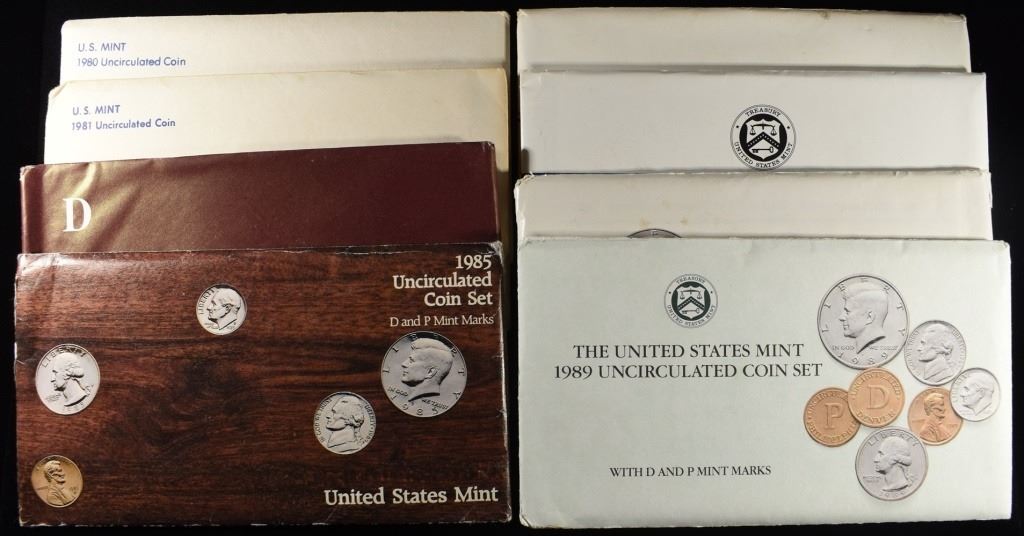 COMPLETE DECADE MINT SETS 1980S