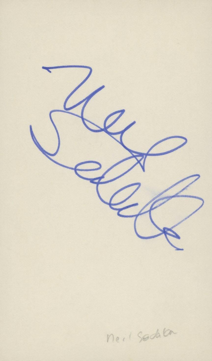 Singer Neil Sedaka signature cut