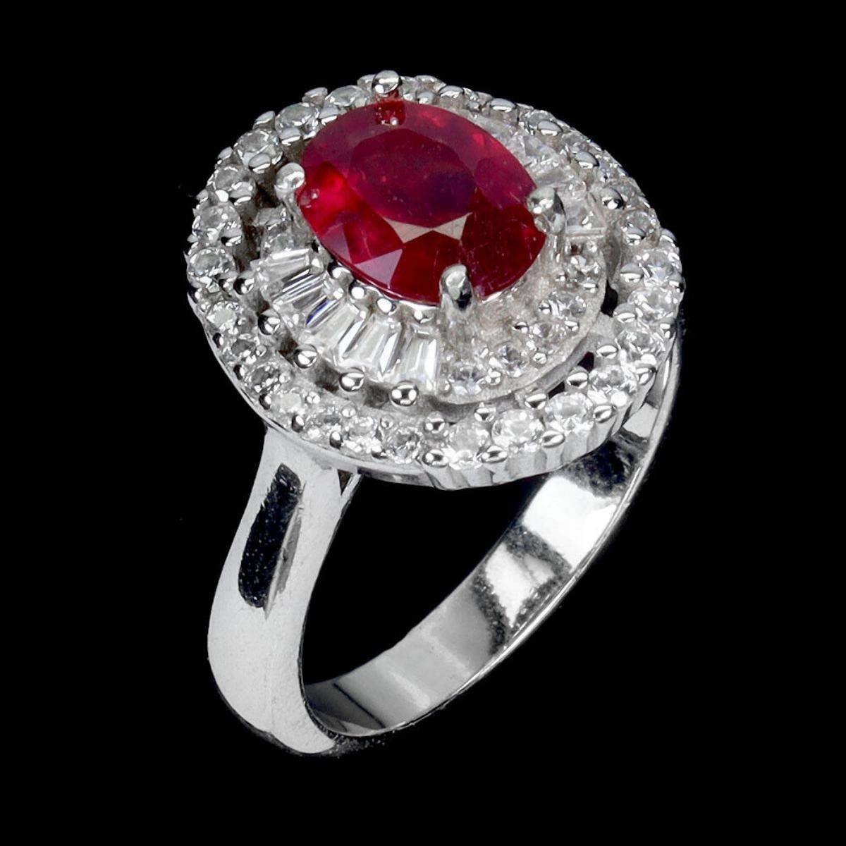 Natural Pigeon Blood Ruby Ring