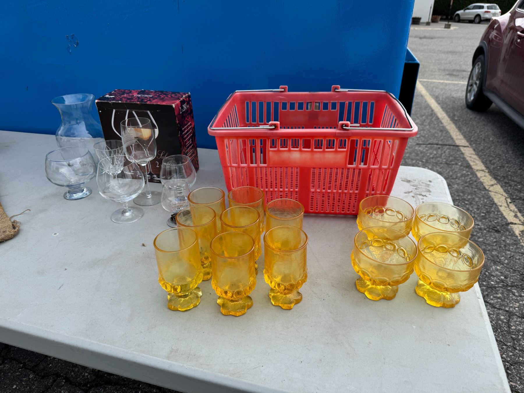 vintage Tiffin Franciscan Madeira Corn Silk Yellow Footed Water Goblets ...