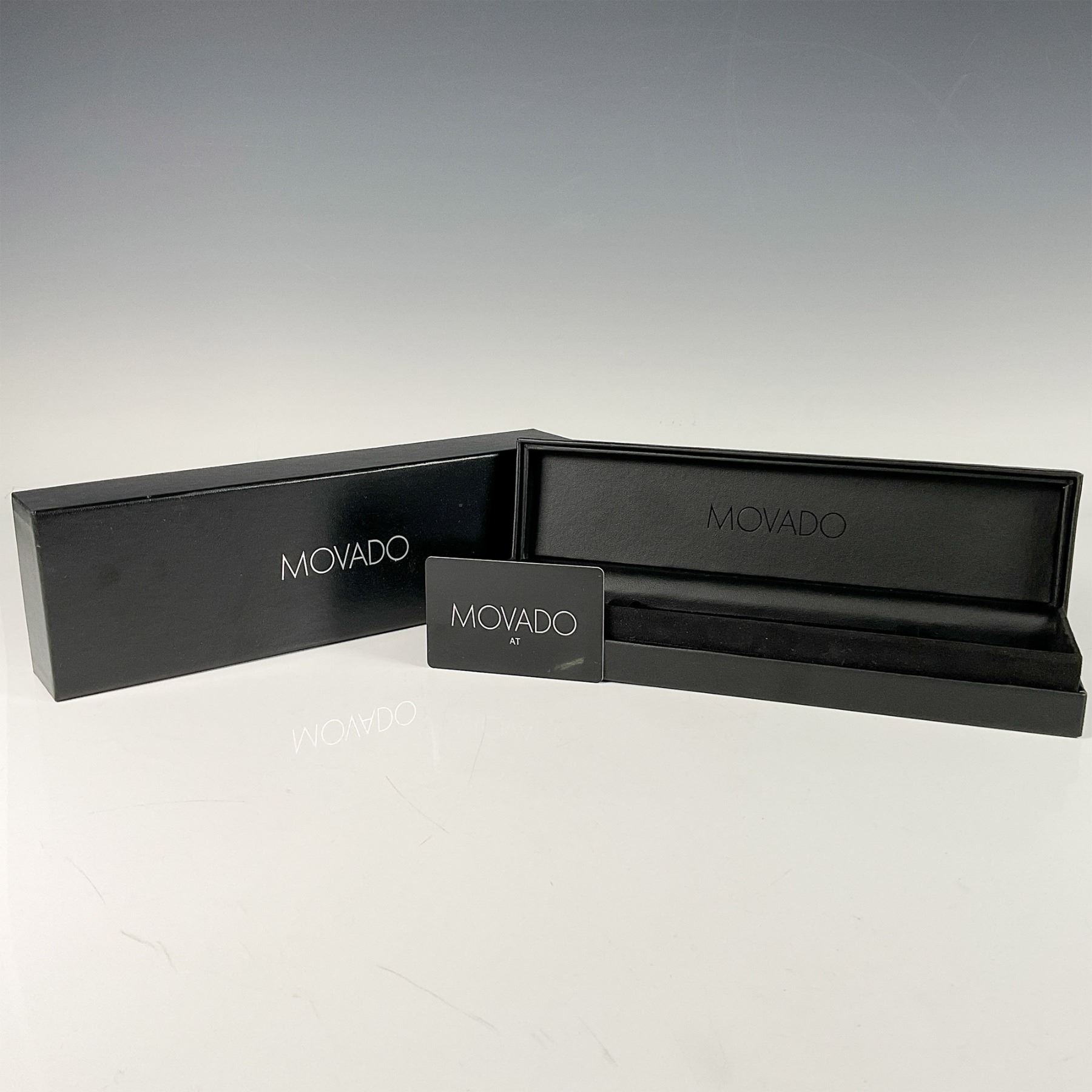 Original Movado Luxury Watch Black Box w/ Protective Case