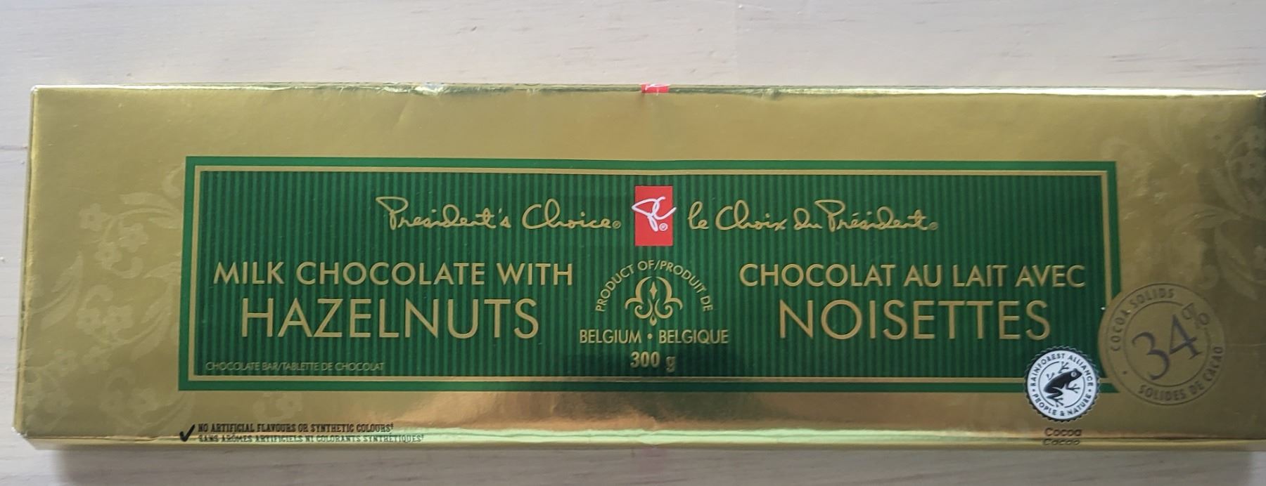 PC Milk Chocolate with Hazelnut Belgium 300 G Big Bar - BB Apr 29 2025