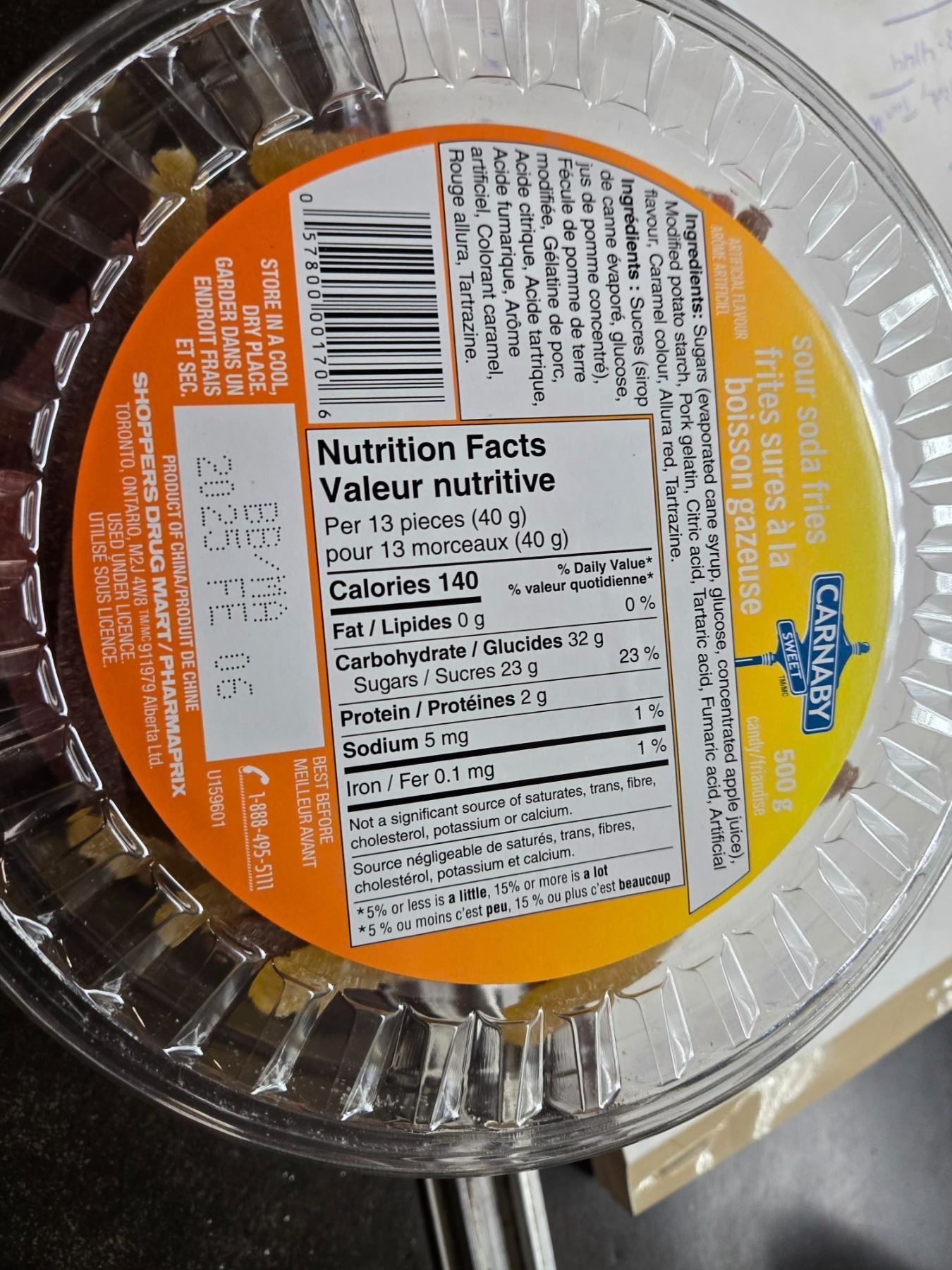 1 Case Of Soda Fries " Candy"