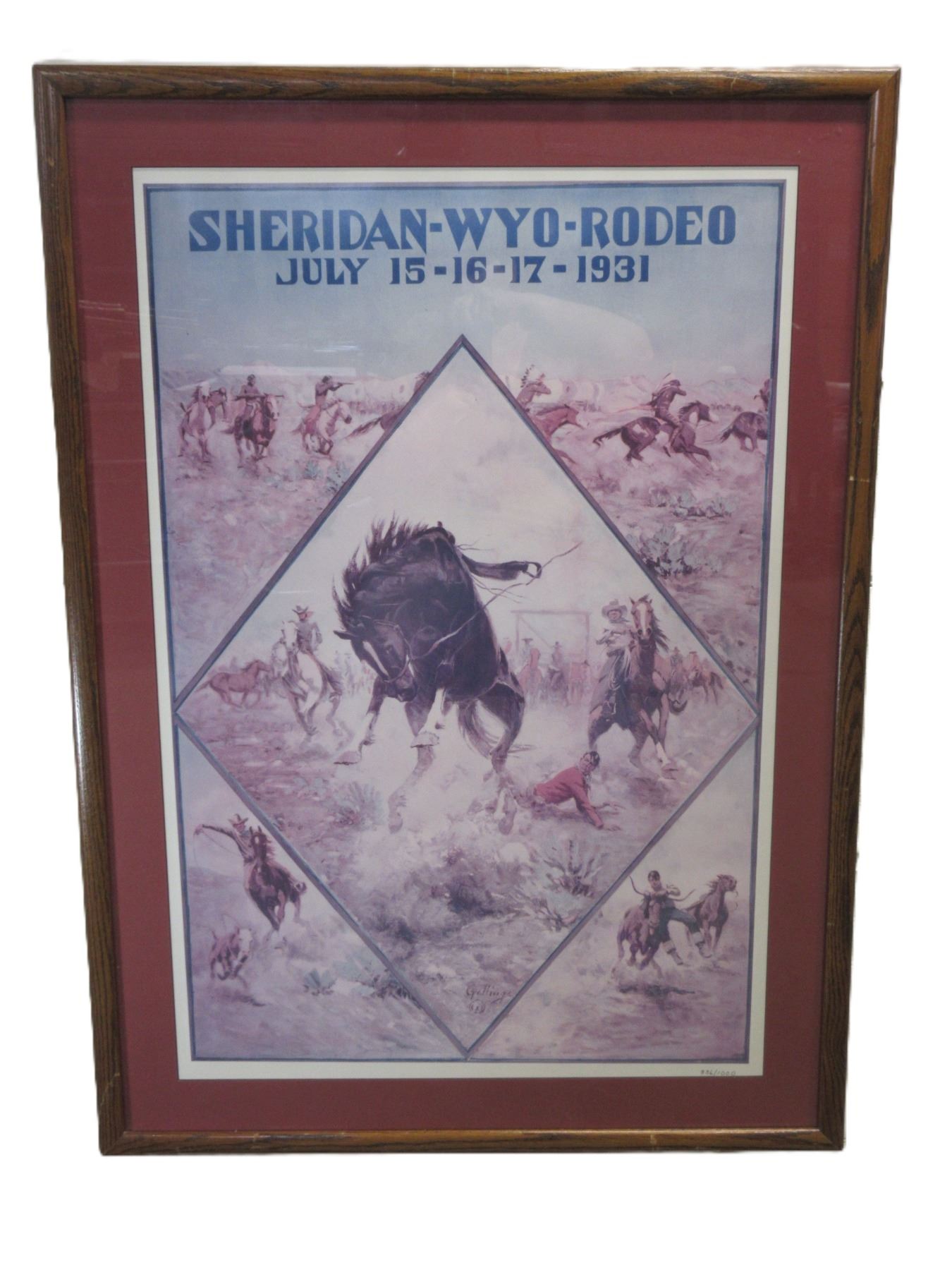 Signed And Numbered Gollings Rodeo Poster Sheridan WYO- Rodeo July 15 ...