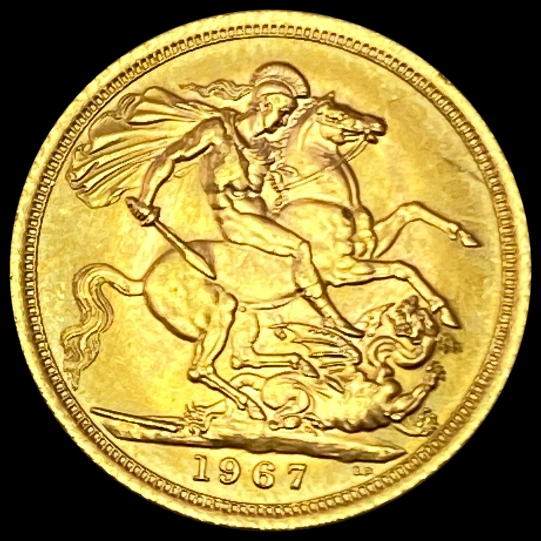 1967 British Sovereign Coin GEM BU