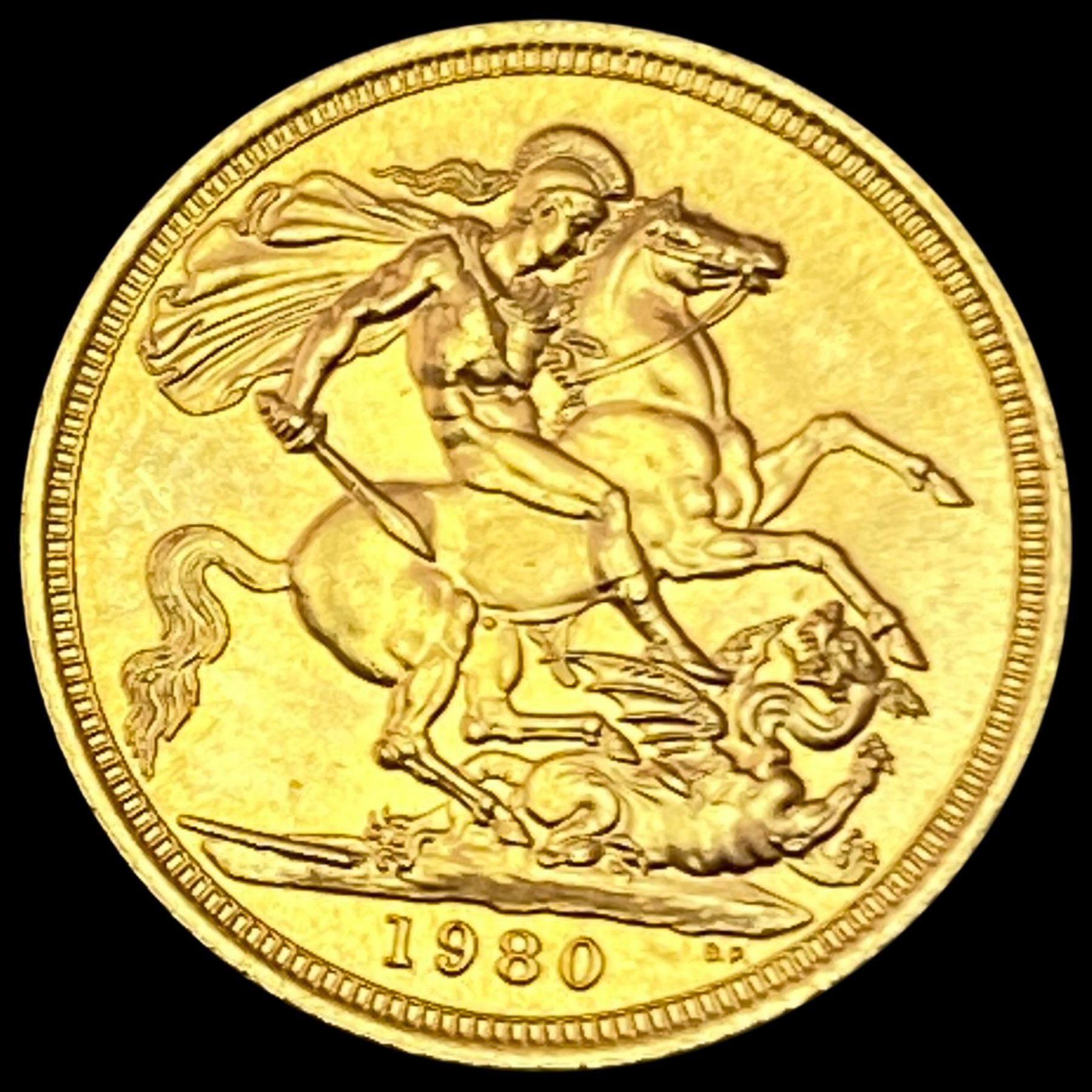 1980 UK Gold Sovereign AGW ,2355oz GEM BU
