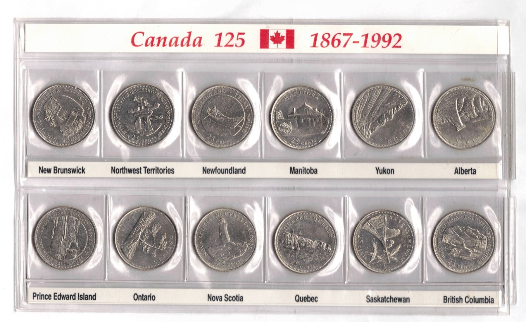 Canada 125 Provincial Quarters Set