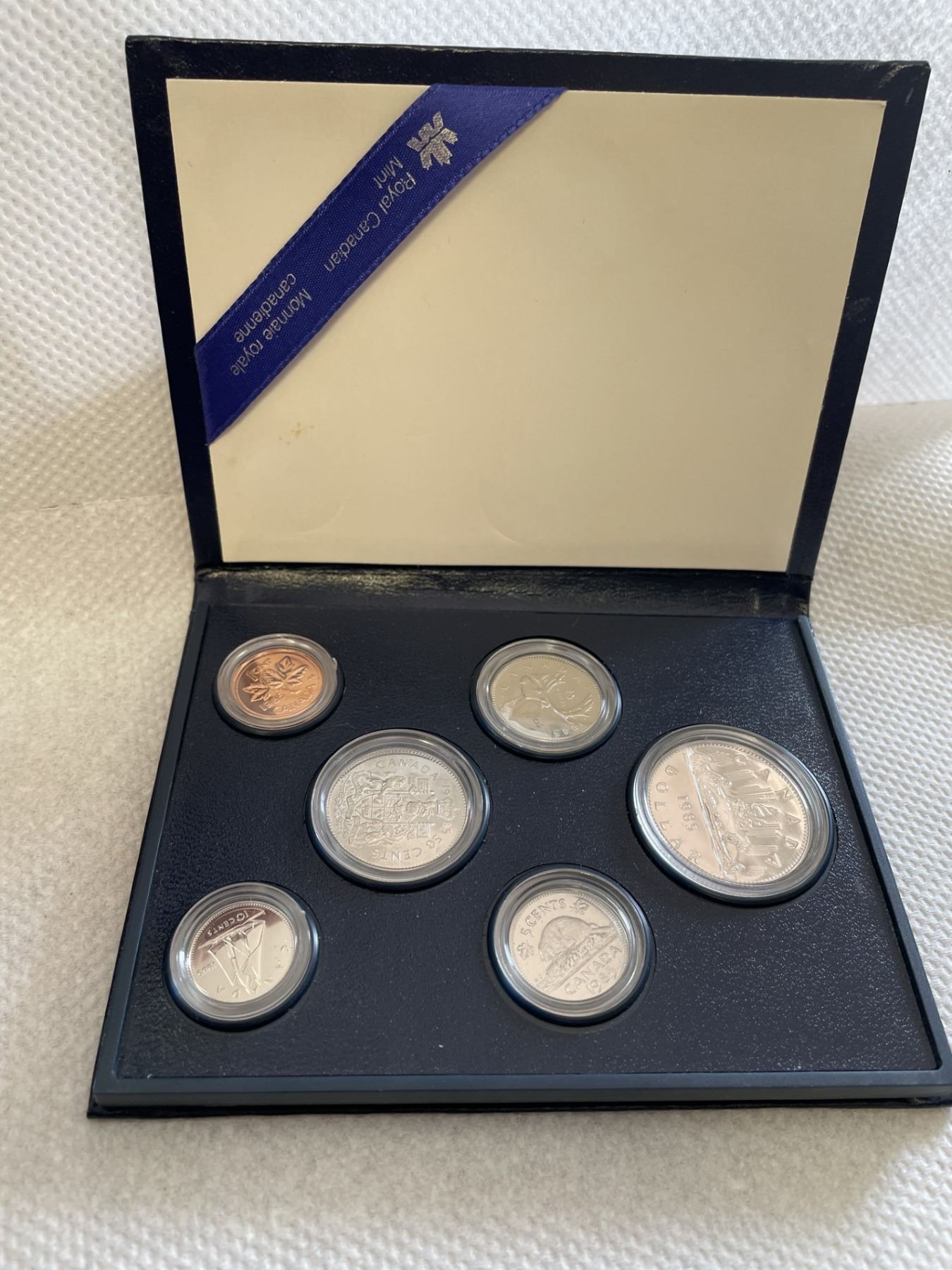 1985 Proof Set from Canadian Mint in Original Blue Case