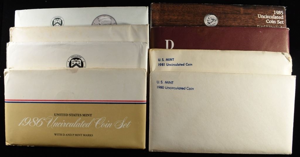 COMPLETE DECADE MINT SETS 1980S