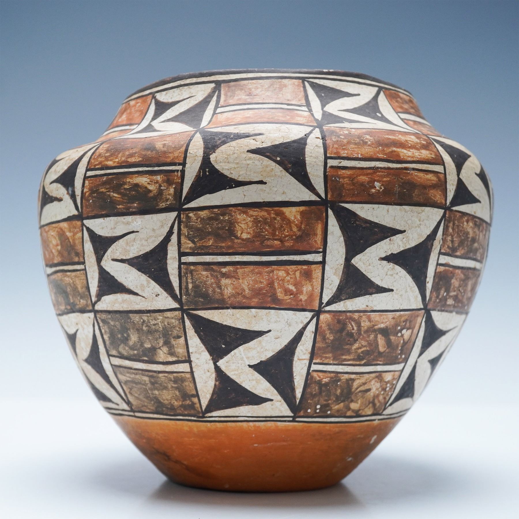 Acoma Pueblo Polychrome Pottery Olla