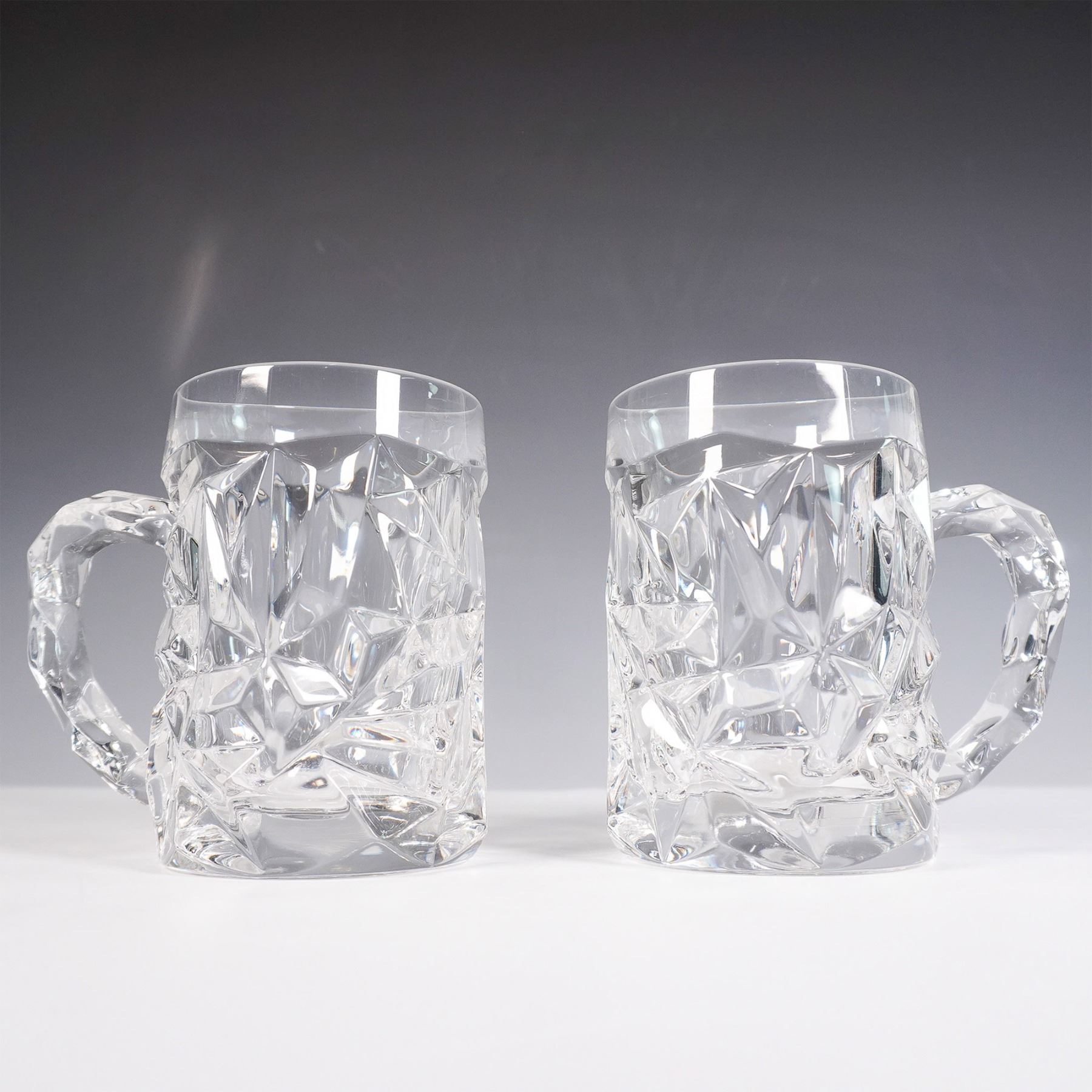 2pc Tiffany & Co. Crystal Beer Mugs