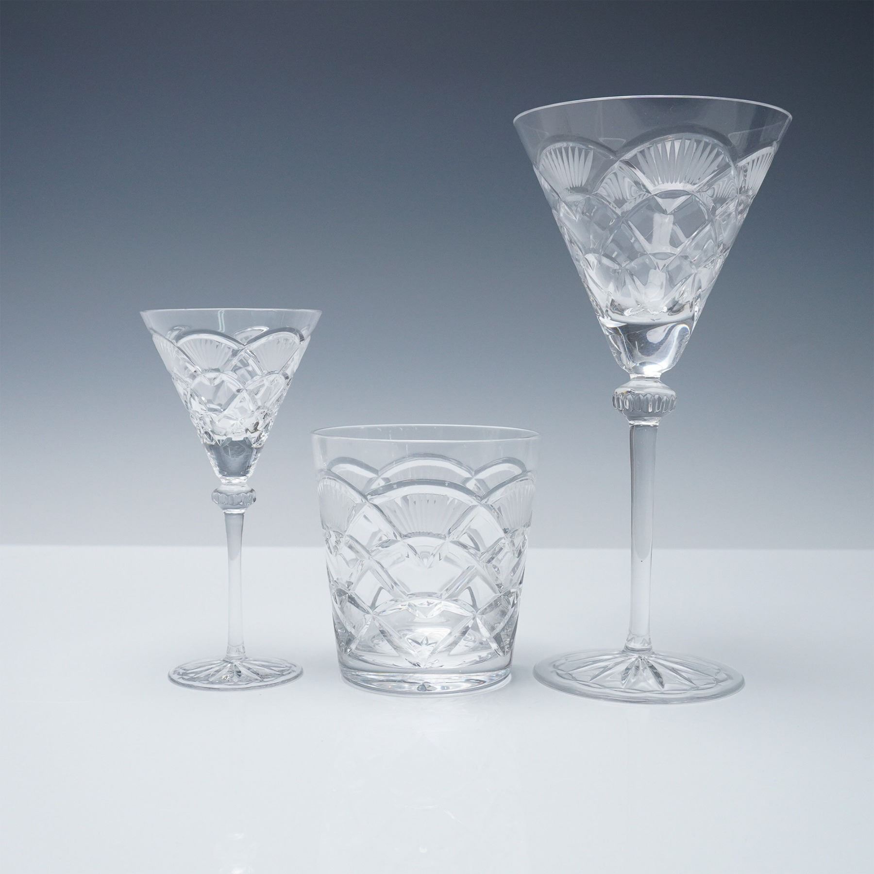 3pc Cristal Donau Cut Crystal Stemware and Tumbler Trio