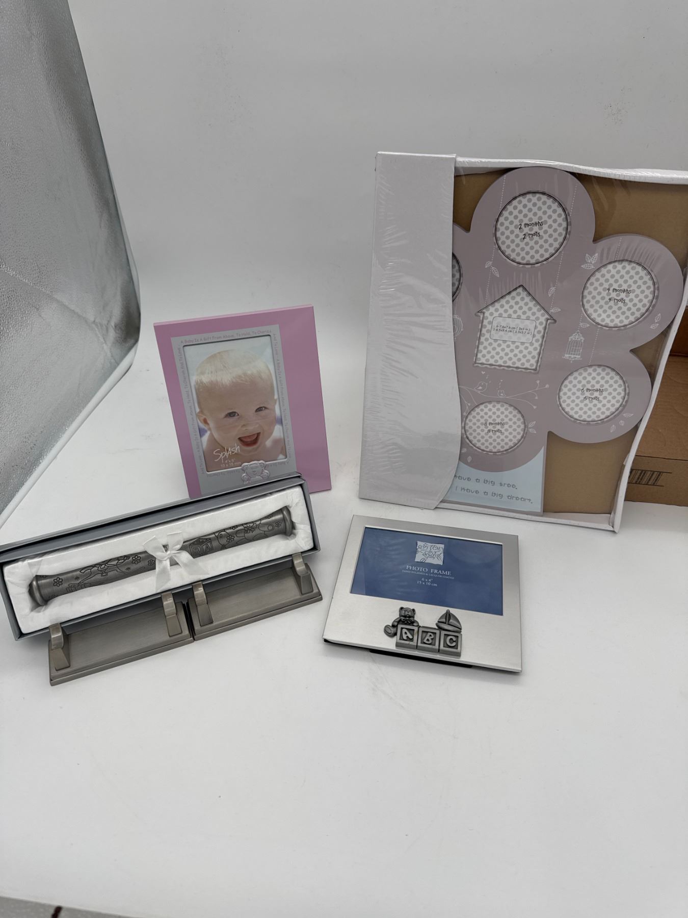 Baby - Pink - ferris wheel 0-1 yr photo frame, 2 frames, birth ...