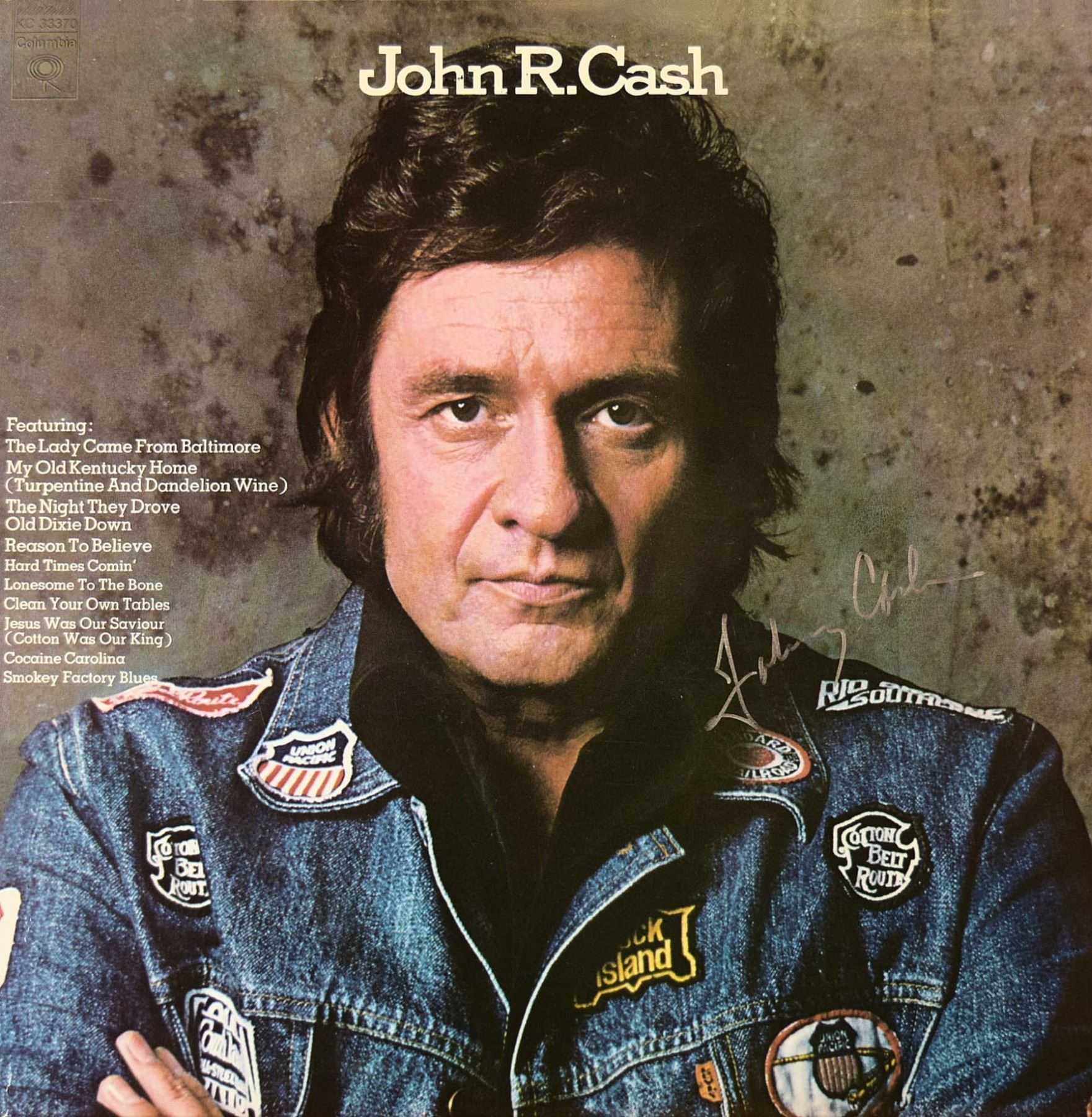 Johnny Cash John R. Cash signed album