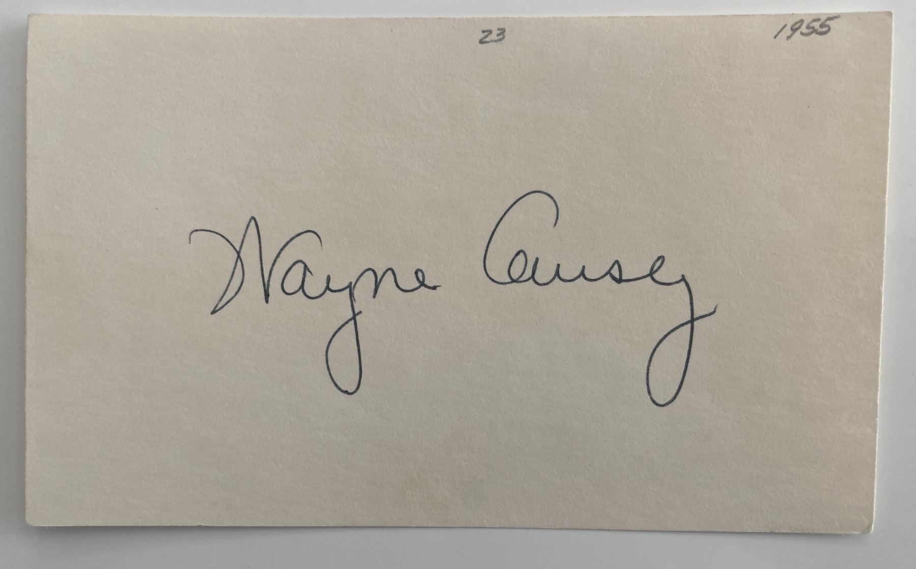 Baseball player Wayne Causey original signature