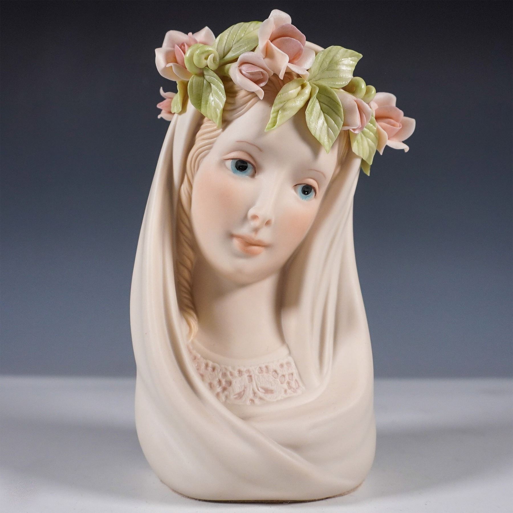 Cybis Porcelain Figurine, Madonna Bust with Floral Crown