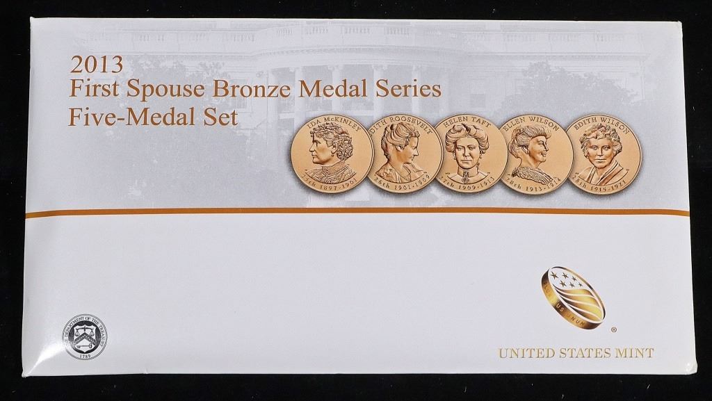 2013 FIRST SPOUSE BRONZE MEDAL SET OGP