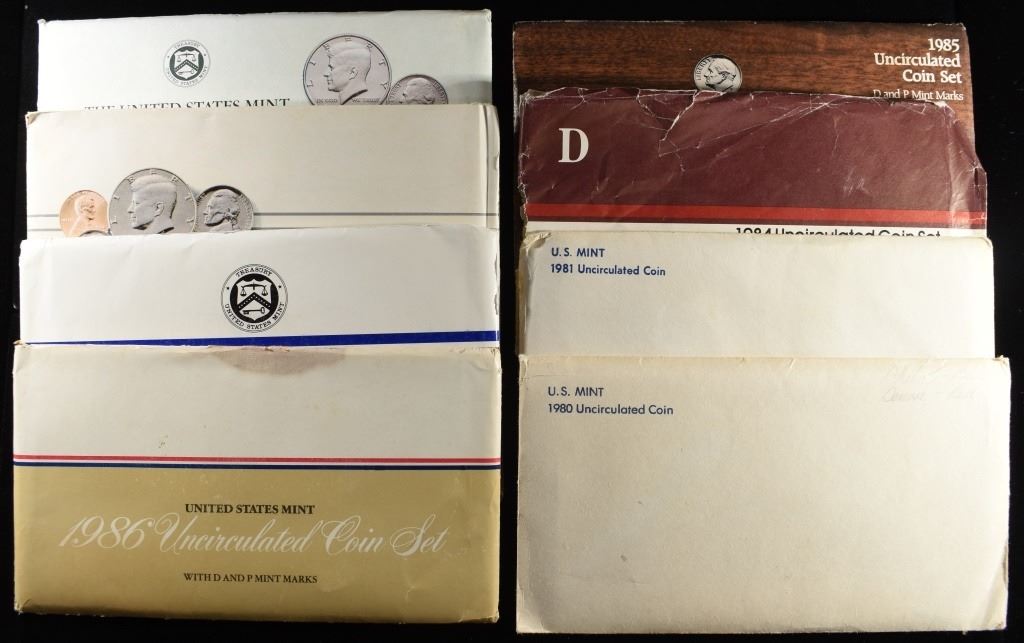 COMPLETE DECADE MINT SETS 1980S