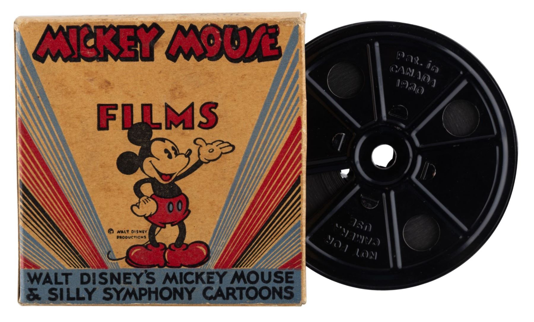 A 1930s Mickey Mouse & Silly Symphony Cartoons film reel.