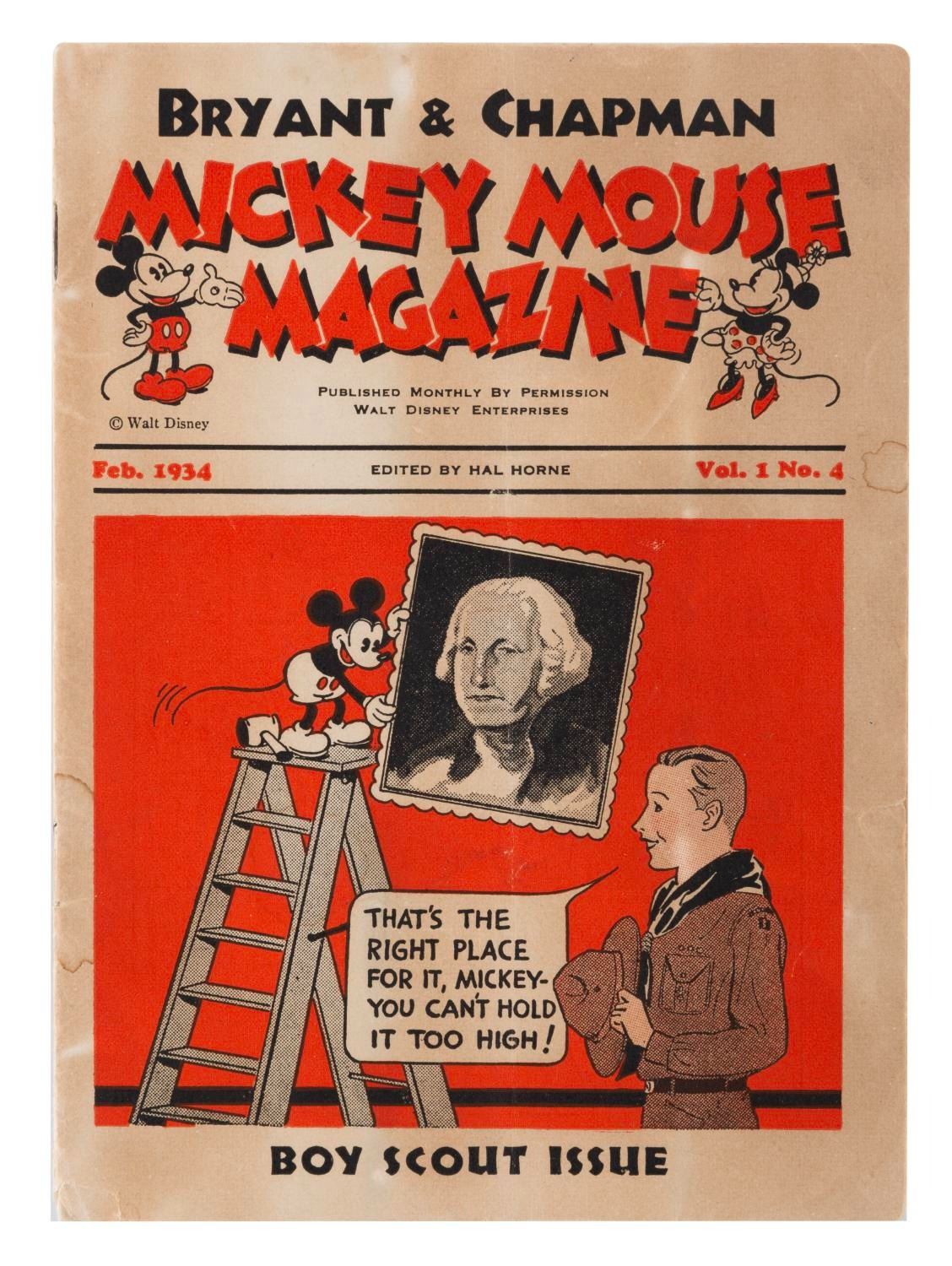 A 1934 Mickey Mouse Magazine "Boy Scout Issue.”