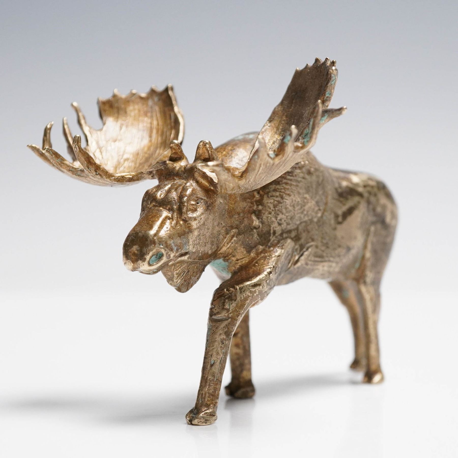 Vintage Bronze Moose Figurine